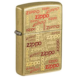 Zippo|Zippo 48703 48267 Zippo Logos Design Street Brass Windproof Lighter|Zippo UAE