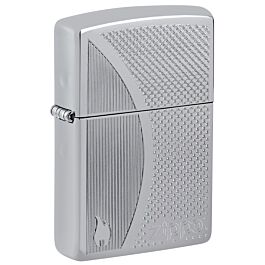 Zippo|Zippo AE184307 250 Zippo Shadow Gradient High Polish Chrome Windproof Lighter|Zippo UAE