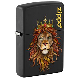 Zippo|Zippo CI407168 218 Lion Black Matte Windproof Lighter|Zippo UAE